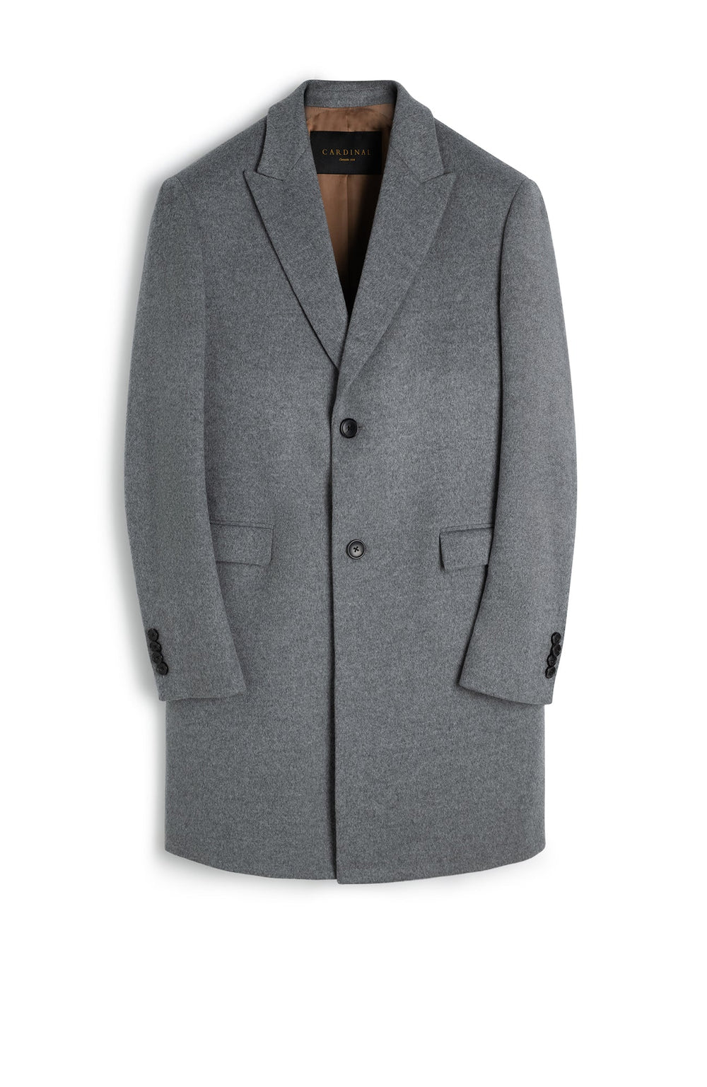 SUTTON LIGHT GRAY WOOL TOPCOAT