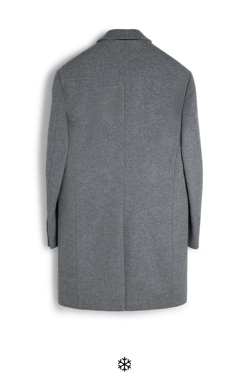 SUTTON LIGHT GRAY WOOL TOPCOAT