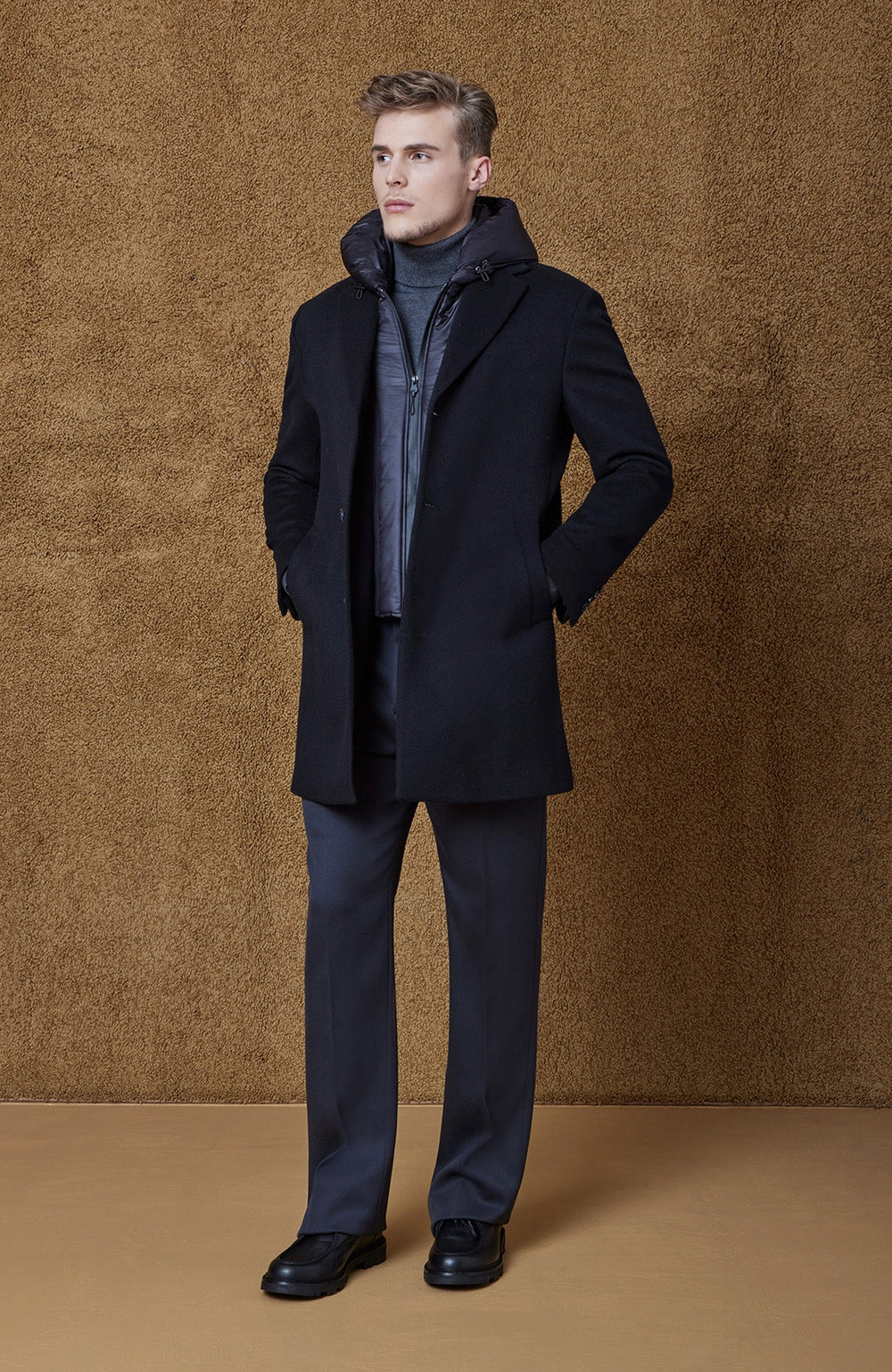 Trenton Black Wool & Cashmere Topcoat
