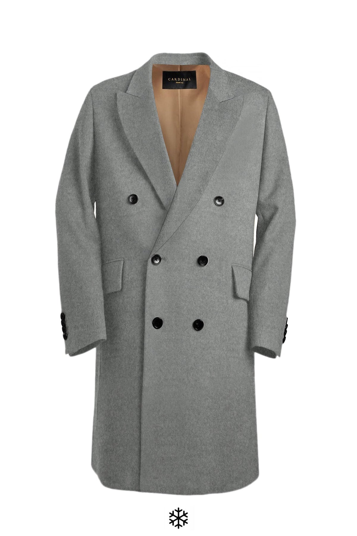 THOMAS WOOL & CASHMERE GREY OVERCOAT